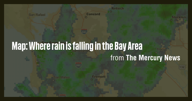Map: Where rain is falling in the Bay Area - Briefly