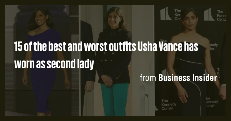 15 of the best and worst outfits Usha Vance has worn as second lady ...