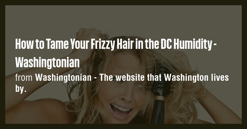 How to Tame Your Frizzy Hair in the DC Humidity - Washingtonian - Briefly