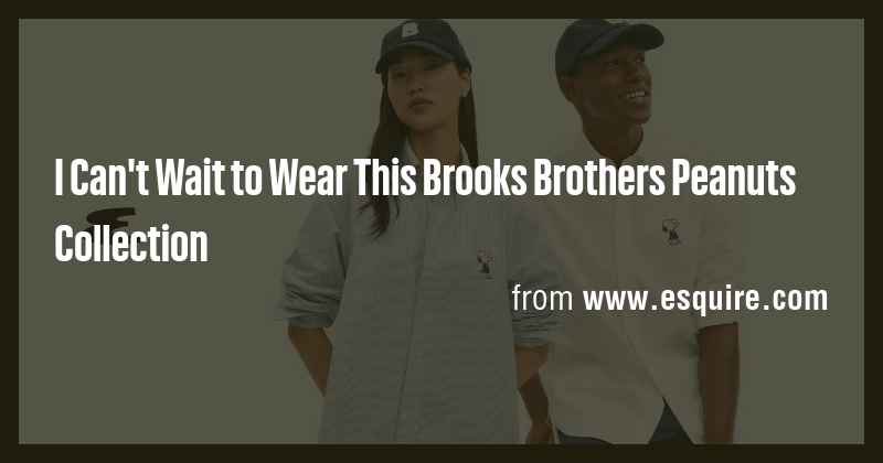 I Can't Wait to Wear This Brooks Brothers Peanuts Collection - Briefly