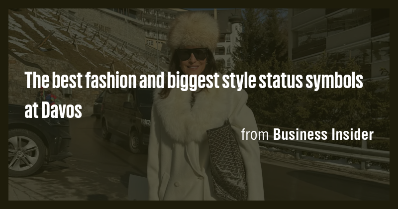 The best fashion and biggest style status symbols at Davos - Briefly