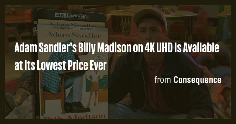 Adam Sandler's Billy Madison on 4K UHD Is Available at Its Lowest Price ...