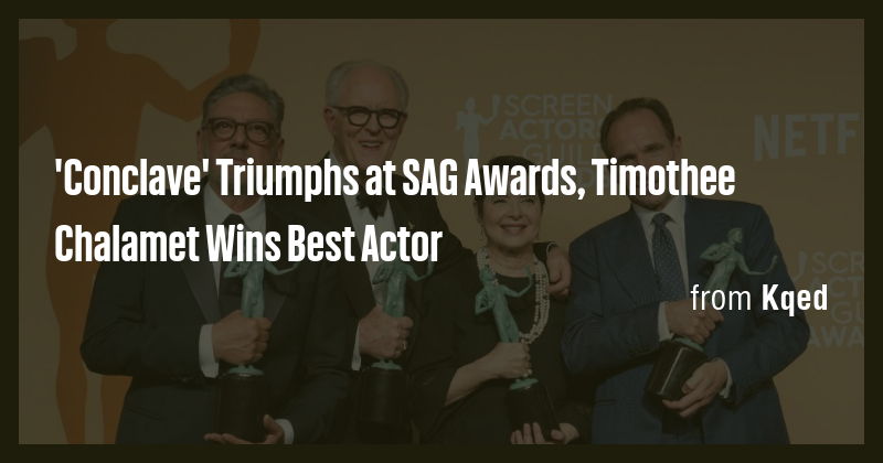 'Conclave' Triumphs at SAG Awards, Timothee Chalamet Wins Best Actor ...