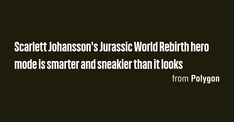 Scarlett Johansson's Jurassic World Rebirth hero mode is smarter and ...