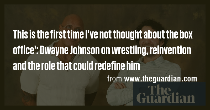 This is the first time I've not thought about the box office': Dwayne ...