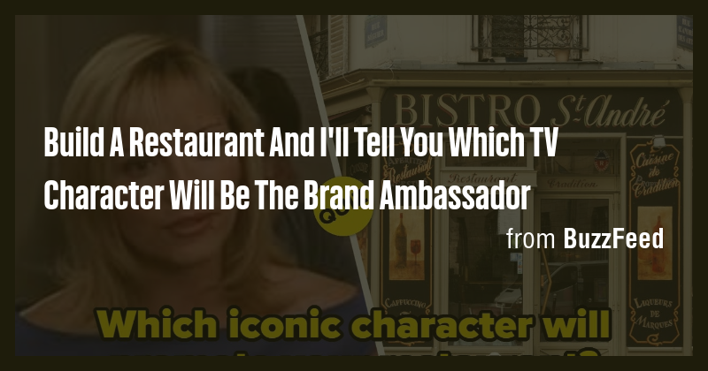 Build A Restaurant And I'll Tell You Which TV Character Will Be The ...