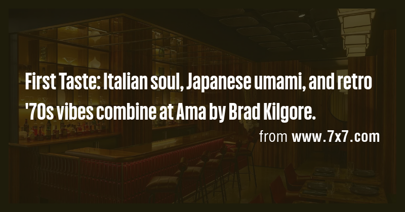 First Taste: Italian soul, Japanese umami, and retro '70s vibes combine ...