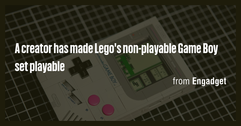 A creator has made Lego's non-playable Game Boy set playable - Briefly