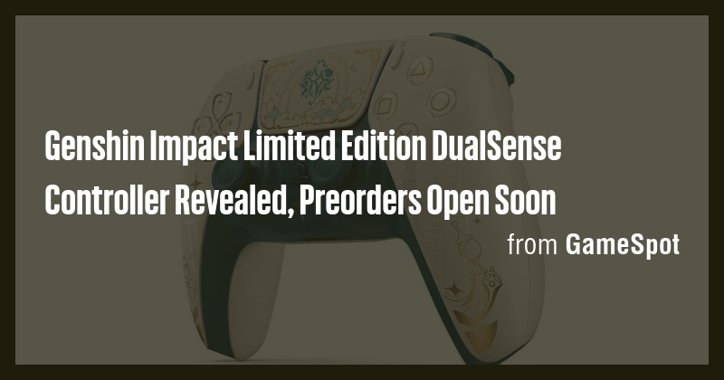 Genshin Impact Limited Edition DualSense Controller Revealed, Preorders ...