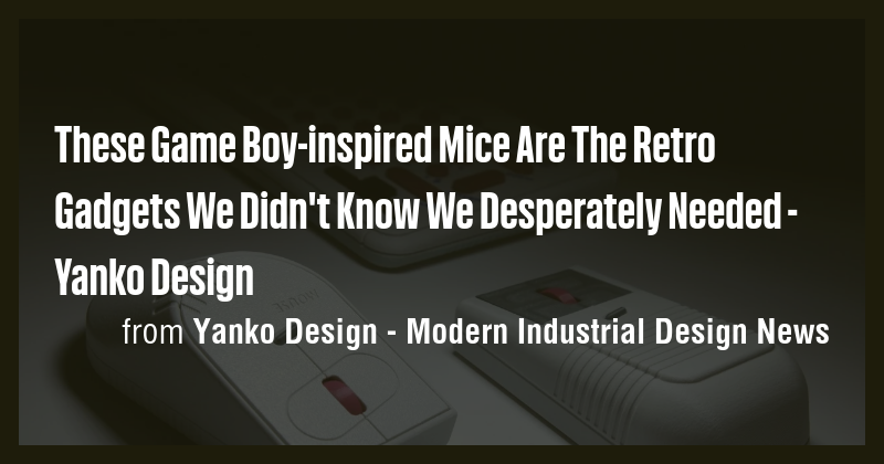 These Game Boy-inspired Mice Are The Retro Gadgets We Didn't Know We ...