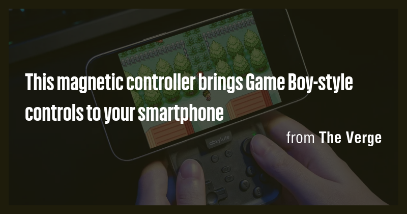 This magnetic controller brings Game Boy-style controls to your ...