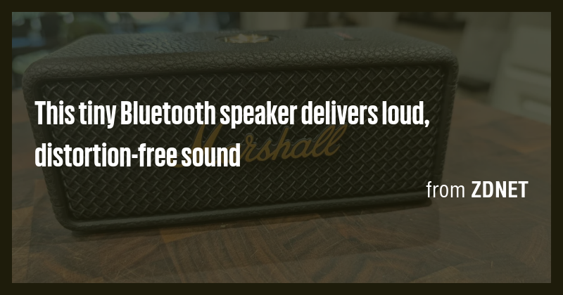 This tiny Bluetooth speaker delivers loud, distortion-free sound - Briefly