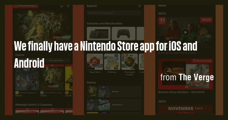We finally have a Nintendo Store app for iOS and Android - Briefly