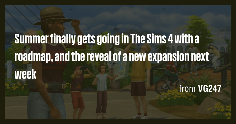 Summer finally gets going in The Sims 4 with a roadmap, and the reveal ...