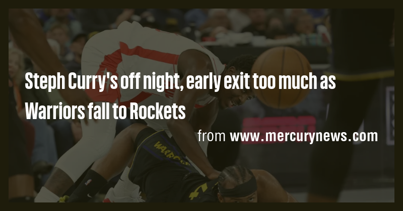 Steph Curry's off night, early exit too much as Warriors fall to ...