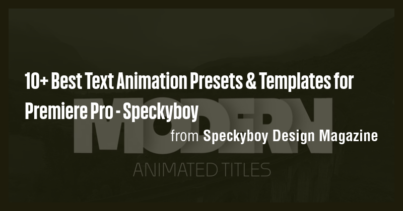 10+ Best Text Animation Presets & Templates for Premiere Pro ...