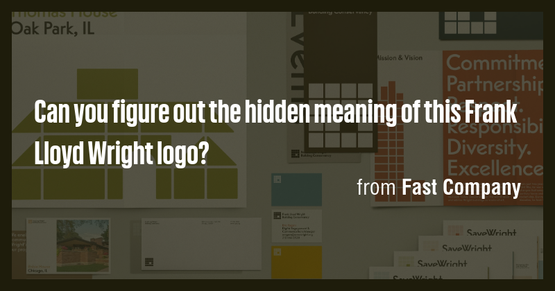 Can you figure out the hidden meaning of this Frank Lloyd Wright logo ...
