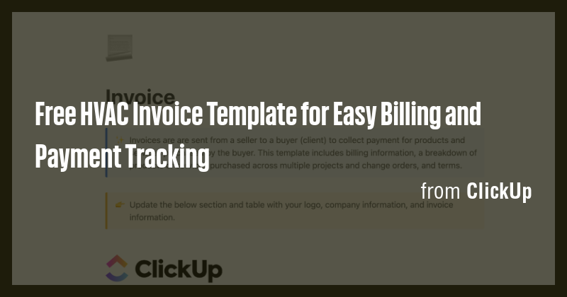Free HVAC Invoice Template for Easy Billing and Payment Tracking - Briefly