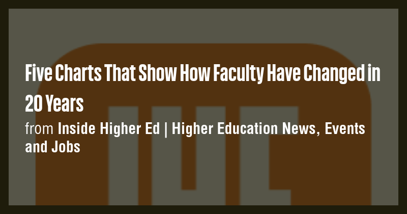 Five Charts That Show How Faculty Have Changed in 20 Years - Briefly