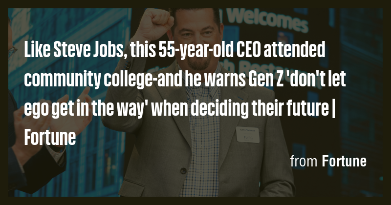 Like Steve Jobs, this 55-year-old CEO attended community college-and he ...