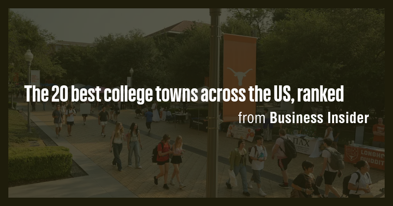 The 20 best college towns across the US, ranked - Briefly