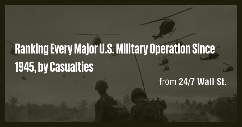 Ranking Every Major U.S. Military Operation Since 1945, by Casualties ...