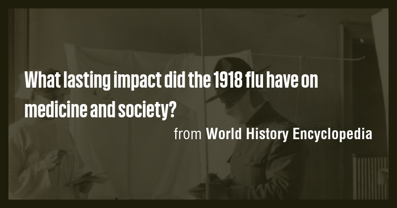 What lasting impact did the 1918 flu have on medicine and society ...