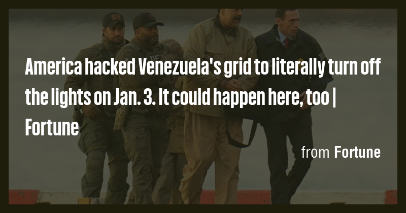 America hacked Venezuela's grid to literally turn off the lights on Jan ...