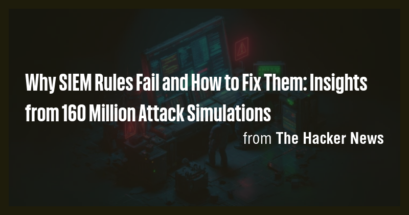 Why SIEM Rules Fail and How to Fix Them: Insights from 160 Million ...