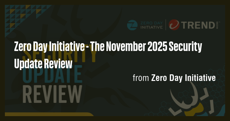 Zero Day Initiative - The November 2025 Security Update Review - Briefly