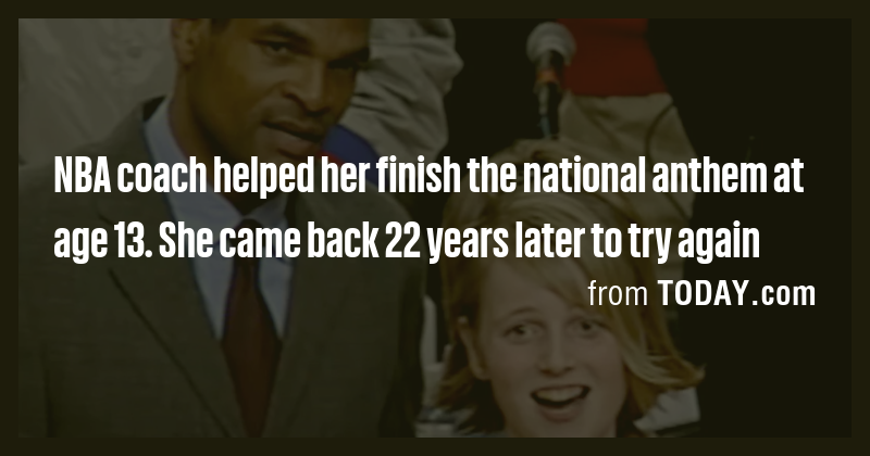 NBA coach helped her finish the national anthem at age 13. She came ...