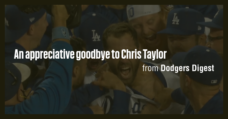 An appreciative goodbye to Chris Taylor - Briefly
