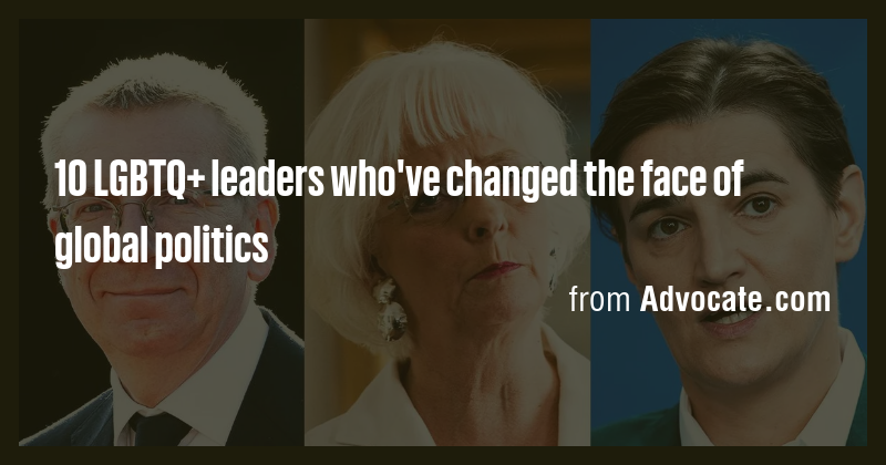 10 LGBTQ+ leaders who've changed the face of global politics - Briefly