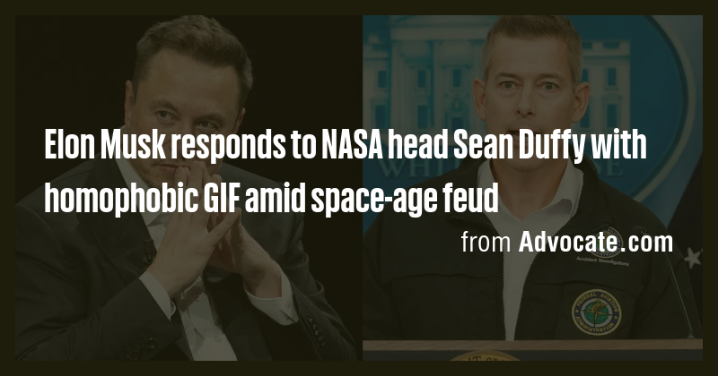Elon Musk responds to NASA head Sean Duffy with homophobic GIF amid ...