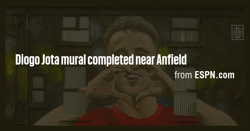 Diogo Jota mural completed near Anfield - Briefly