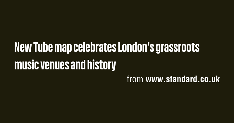 New Tube map celebrates London's grassroots music venues and history ...