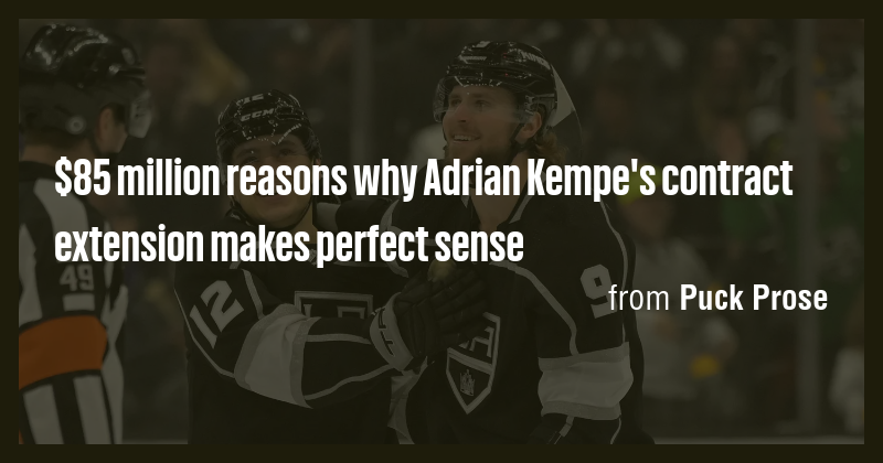 $85 million reasons why Adrian Kempe's contract extension makes perfect ...