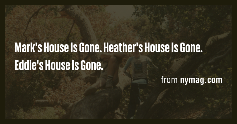 Mark's House Is Gone. Heather's House Is Gone. Eddie's House Is Gone ...