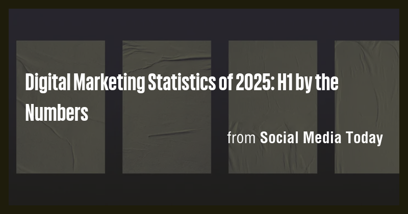 Digital Marketing Statistics of 2025: H1 by the Numbers - Briefly