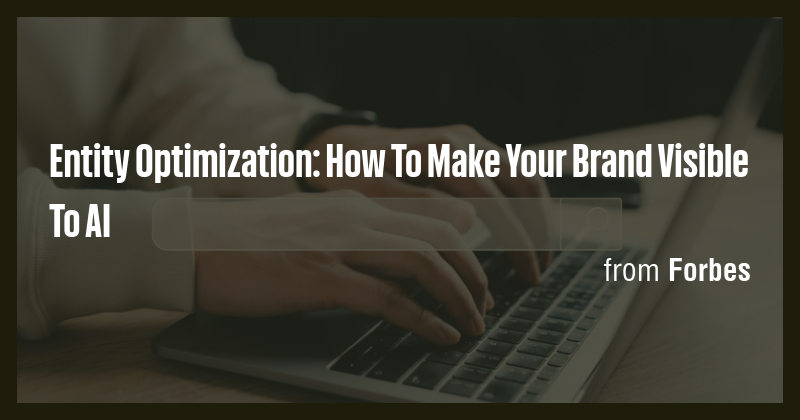 Entity Optimization: How To Make Your Brand Visible To AI - Briefly