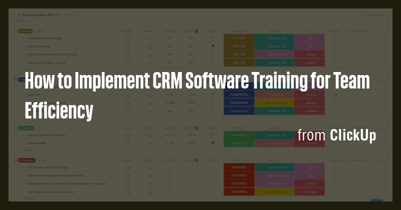 How to Implement CRM Software Training for Team Efficiency - Briefly