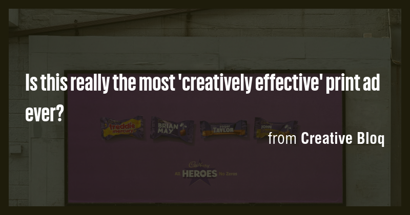 Is this really the most 'creatively effective' print ad ever? - Briefly