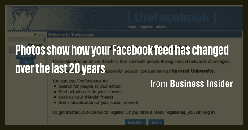 Photos show how your Facebook feed has changed over the last 20 years ...