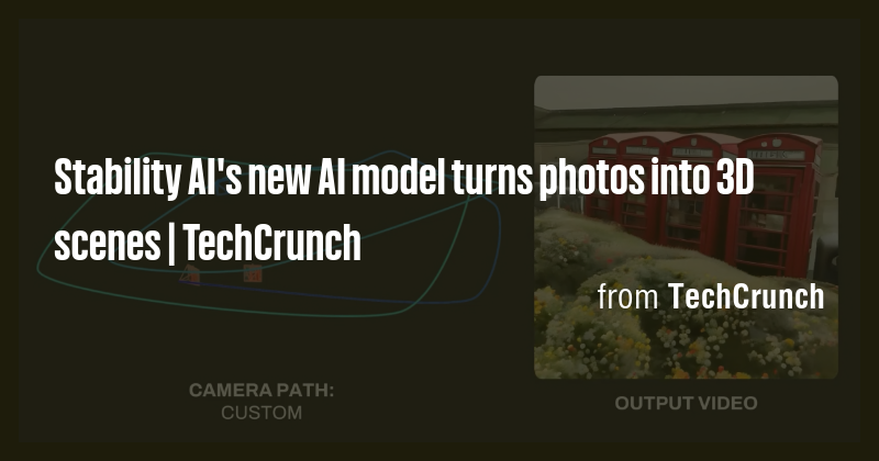 Stability AI's new AI model turns photos into 3D scenes | TechCrunch ...