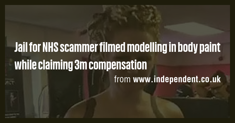 Jail for NHS scammer filmed modelling in body paint while claiming 3m ...