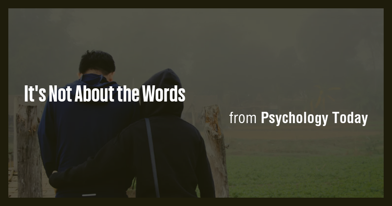 It's Not About the Words - Briefly
