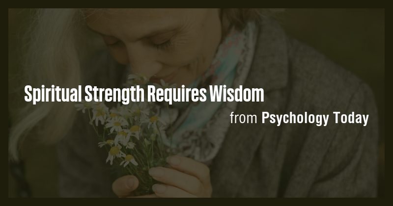 Spiritual Strength Requires Wisdom - Briefly