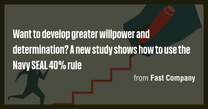 Want to develop greater willpower and determination? A new study shows ...