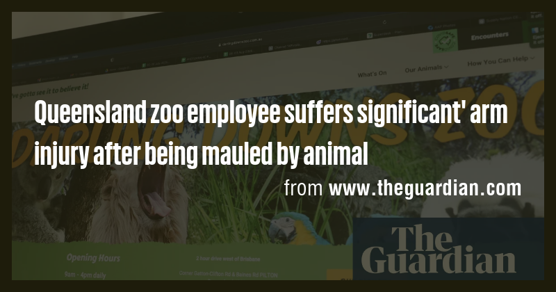 Queensland zoo employee suffers significant' arm injury after being ...