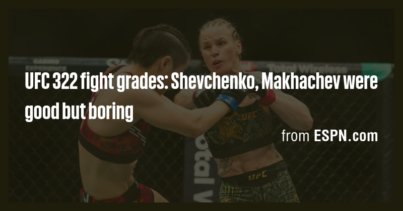 UFC 322 fight grades: Shevchenko, Makhachev were good but boring - Briefly